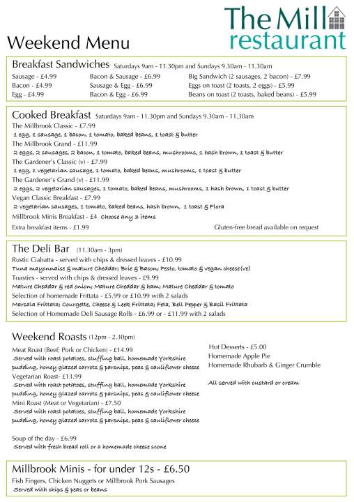 The Mill - Gravesend - Eat - Millbrook Garden Centre