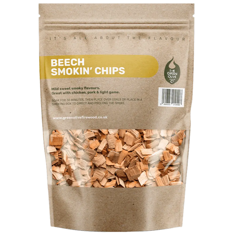 Green Olive Beech Wood Smokin' Chips 3L - Millbrook Garden Centre